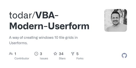 Github Todarvba Modern Userform A Way Of Creating Windows 10 Tile