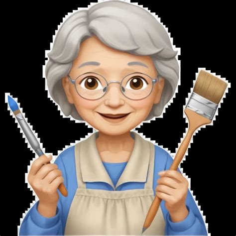 Grandma Is Painting 🖼️🎨👵🏻 Emoji Ai Emoji Generator