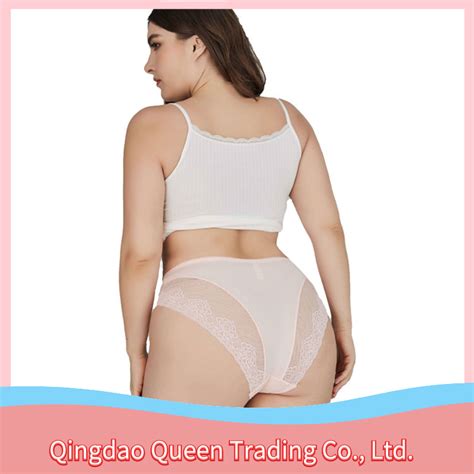 New Design Plus Size Sexy Lace Pattern Fat Woman Panties Underwear