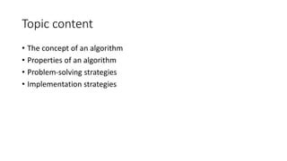 Problem Solving And Algorithm Development PPTX
