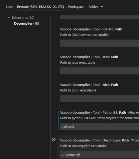 Decompiler Doesn T Get Correct Configuration In Ssh Remote Host Issue
