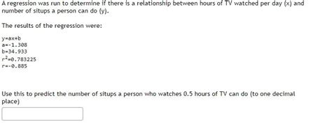Solved You Run A Regression Analysis On A Bivariate Set Of