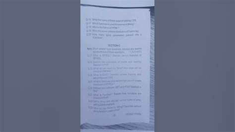 php question paper 2022 computerscience php questionpaper viral