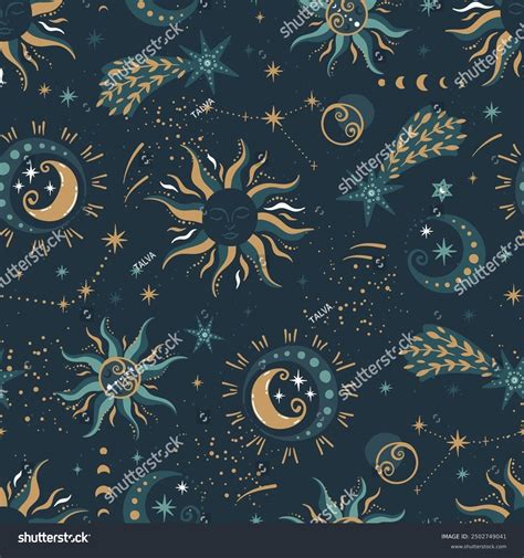 25 397 Seamless Print Moon Stars Stock Vectors And Vector Art Shutterstock