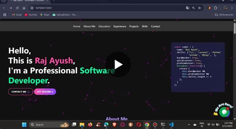 Throwback Frontenddevelopment Webdesign Javascript Portfoliolaunch Ayush Raj