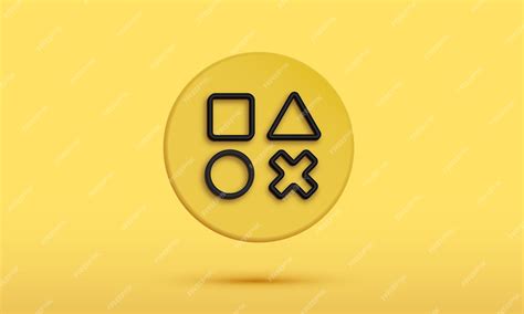 Premium Vector Yellow Triangle Circle Cross Square Symbol And Sign