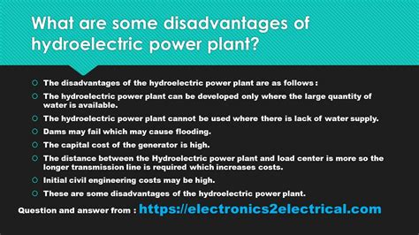 what are some disadvantages of hydroelectric power plant youtube