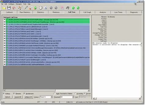 Performance Validator Tutorial Call Tree Software Verify