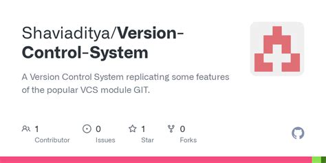 GitHub Shaviaditya Version Control System A Version Control System Replicating Some Features