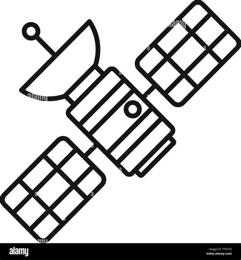Space Satellite Icon Outline Space Satellite Vector Icon For Web