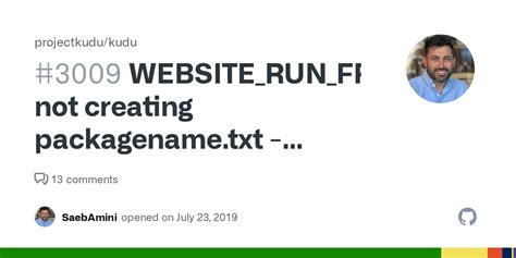 Websiterunfrompackage Not Creating Packagenametxt Deployment