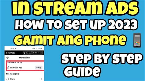 PAANO MAG SET UP NG IN STREAM ADS 2023 | in stream ads in demand - YouTube