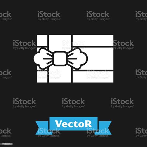 검은 색 배경에 격리 된 흰색 선물 상자 아이콘입니다 벡터 일러스트레이션 기념일에 대한 스톡 벡터 아트 및 기타 이미지 기념일 낮 놀라움 Istock