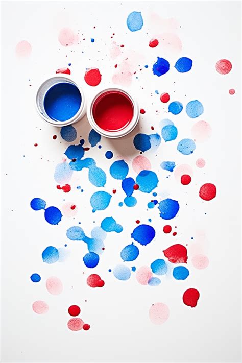 Paint Splats On A Paper And A Blue Bucket Background Wallpaper Image For Free Download Pngtree