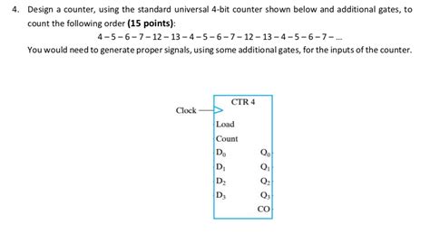 4 Design A Counter Using The Standard Universal Chegg Com