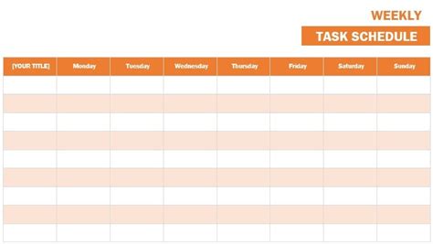 Free Weekly Schedule Templates Excel Word Templatedata