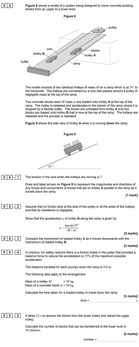 A Level Aqa Physics Newtons Laws Of Motion Figure 8 Shows A Model Of A Syst