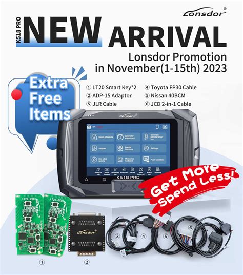 Lonsdor K518 Pro Full Version All In One Key Programmer With 2 Years Free Update Time