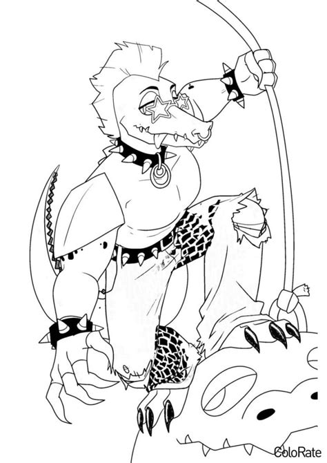 Раскраски Монти из ФНАФ распечатать бесплатно Colorate