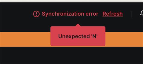 Synchronization Error Unexpected N Rledgerwallet