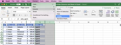 How To Hide And Unhide Columns And Rows In Excel Layer Blog