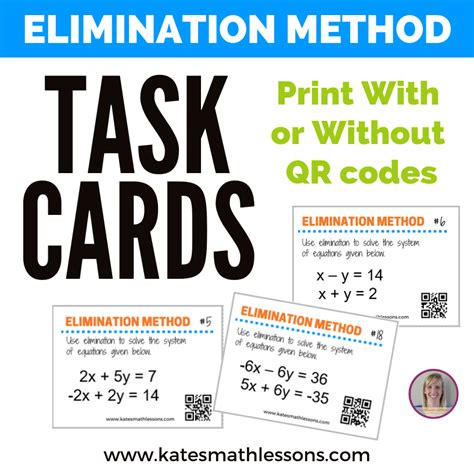 Solving A System Of Equations Using Elimination KATE S MATH LESSONS
