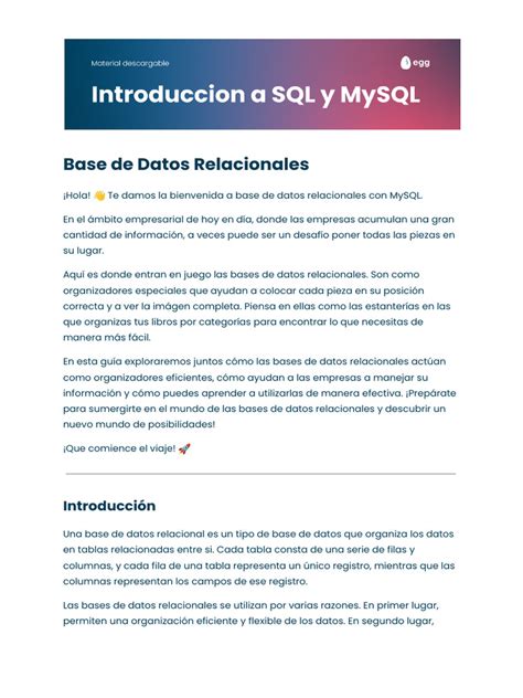 uintroduccion a sql y mysql pdf bases de datos sql