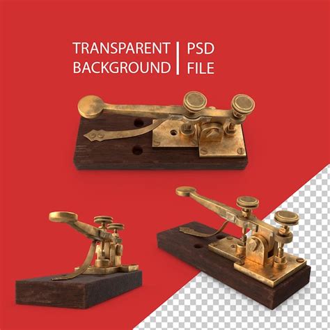Premium Psd Vintage Telegraph Device Png
