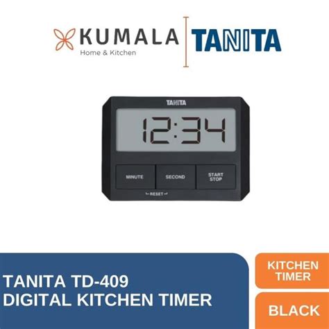 Jual Tanita Digital Kitchen Timer Td 409 Black Shopee Indonesia