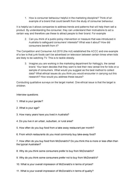 consumer behaviour tutorial 1 questions how is consumer behaviour