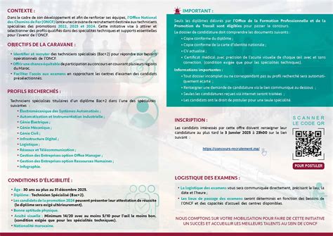 Concours De Recrutement Oncf 2025 380 Postes Jadid Alwadifa