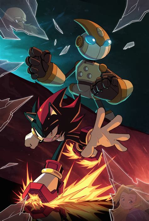 Shadow The Hedgehog Maria Robotnik Gerald Robotnik And Emerl Sonic And 3 More Drawn By