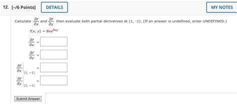 Solved Calculate Xf And Yf Then Evaluate Both Partial Chegg