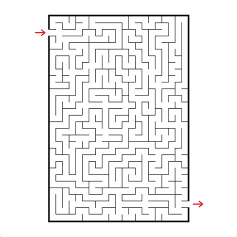 Premium Vector Rectangular Maze
