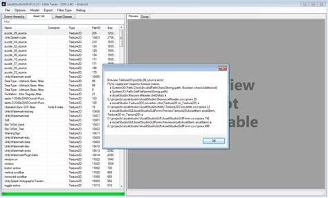 preview texture2d error export gameobject error · issue 722 · perfare