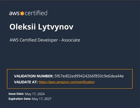 Oleksii Lytvynov On Linkedin Im Happy To Share That Ive Obtained A New Certification Aws