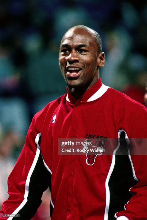 Michael Jordan Of The Chicago Bulls Smiles Prior To A Game Played At News Photo Getty Images