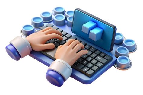 Hands On Glossy Keyboard With Abstract Background Concept As Hands Typing On A Glossy Keyboard