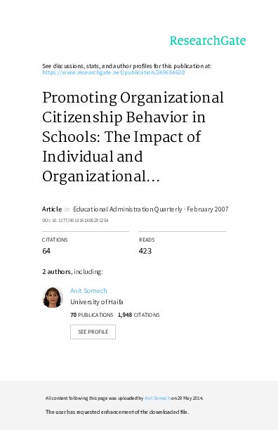 Pdf Promoting Organizational Citizenship Behaviors Relative Effects Of Job Satisfaction