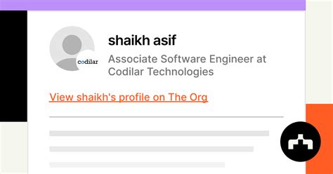 shaikh asif associate software engineer at codilar technologies the org