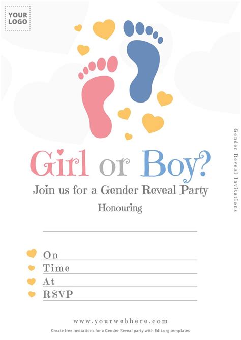 Boy Or Girl Gender Reveal Invitation Templates