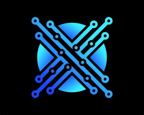 Premium Vector Letter X Initial Circuit Board Network Electronic