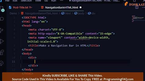 How To Make A Navigation Bar In Html Example Codes Dprogramming