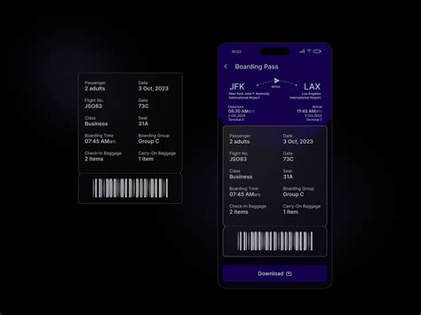 Boarding Pass Ui Design By Adiba Noor On Dribbble