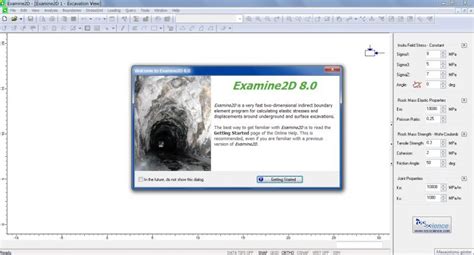 Examine2d 2d Stress Analysis For Underground Excavations Software