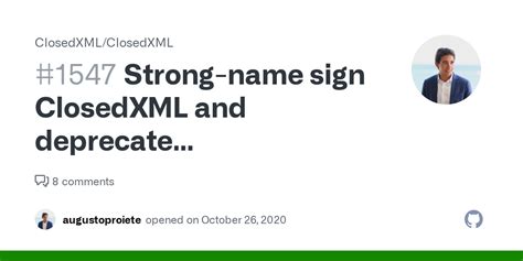 Strong Name Sign Closedxml And Deprecate Closedxmlsigned Package · Issue 1547 · Closedxml