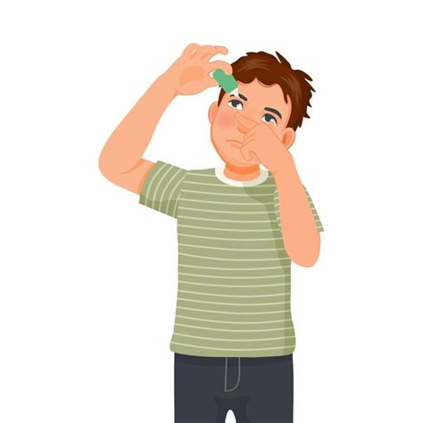 Nasal Congestion Spray Adults Vectors And Illustrations For Free Download