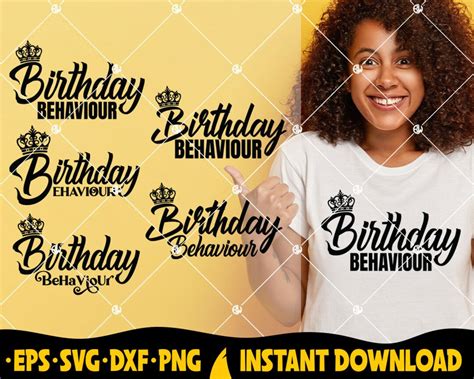 Birthday Behaviour Svg Cut File For Cricut Silhouette Brother