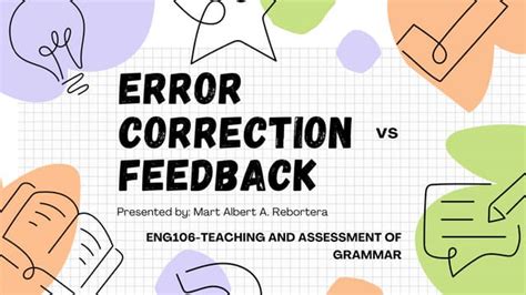 Error Correction Vs Feedback Pptx