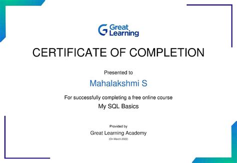 Maha Lakshmi On Linkedin Greatlearning Mysql Learning